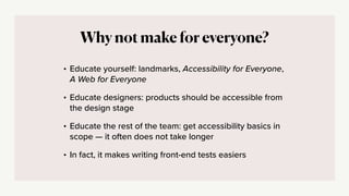 Accessibility-First Development & TDD | PPT
