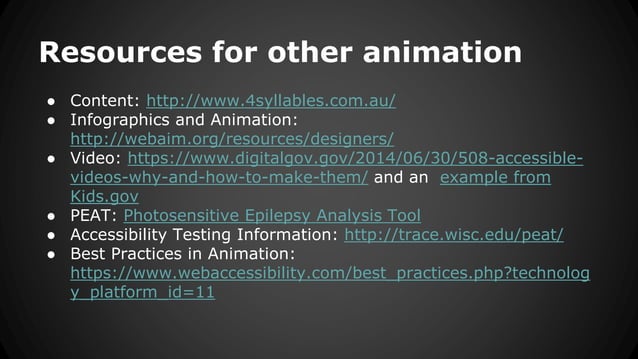 Accessibility for Animated Gifs | PPT