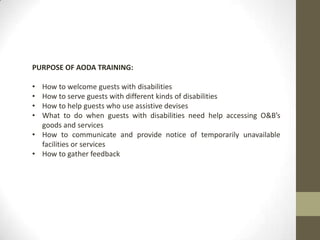 AODA Training Presentation | PPTX