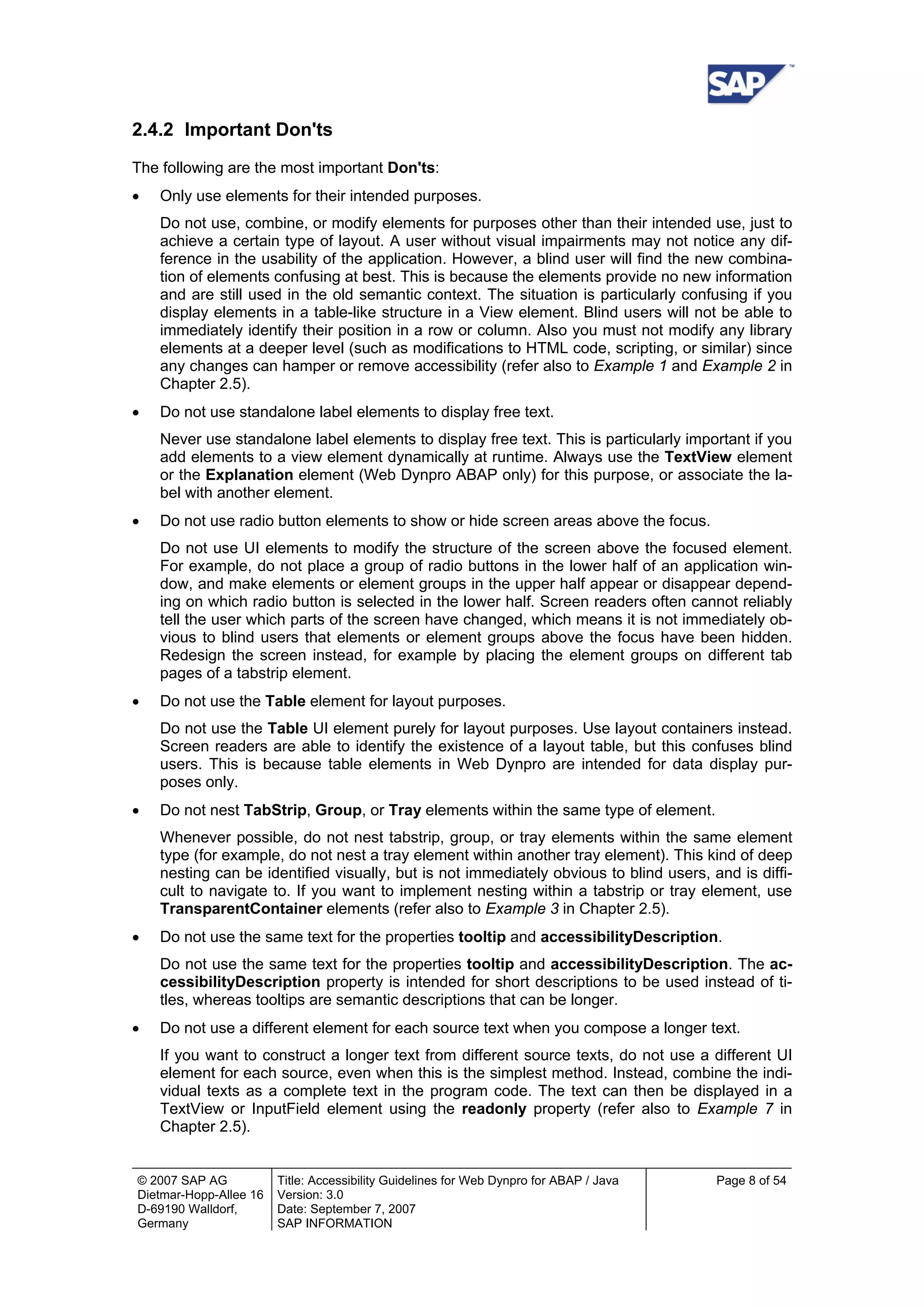Accessibility guideline web_dynpro_external_version | PDF