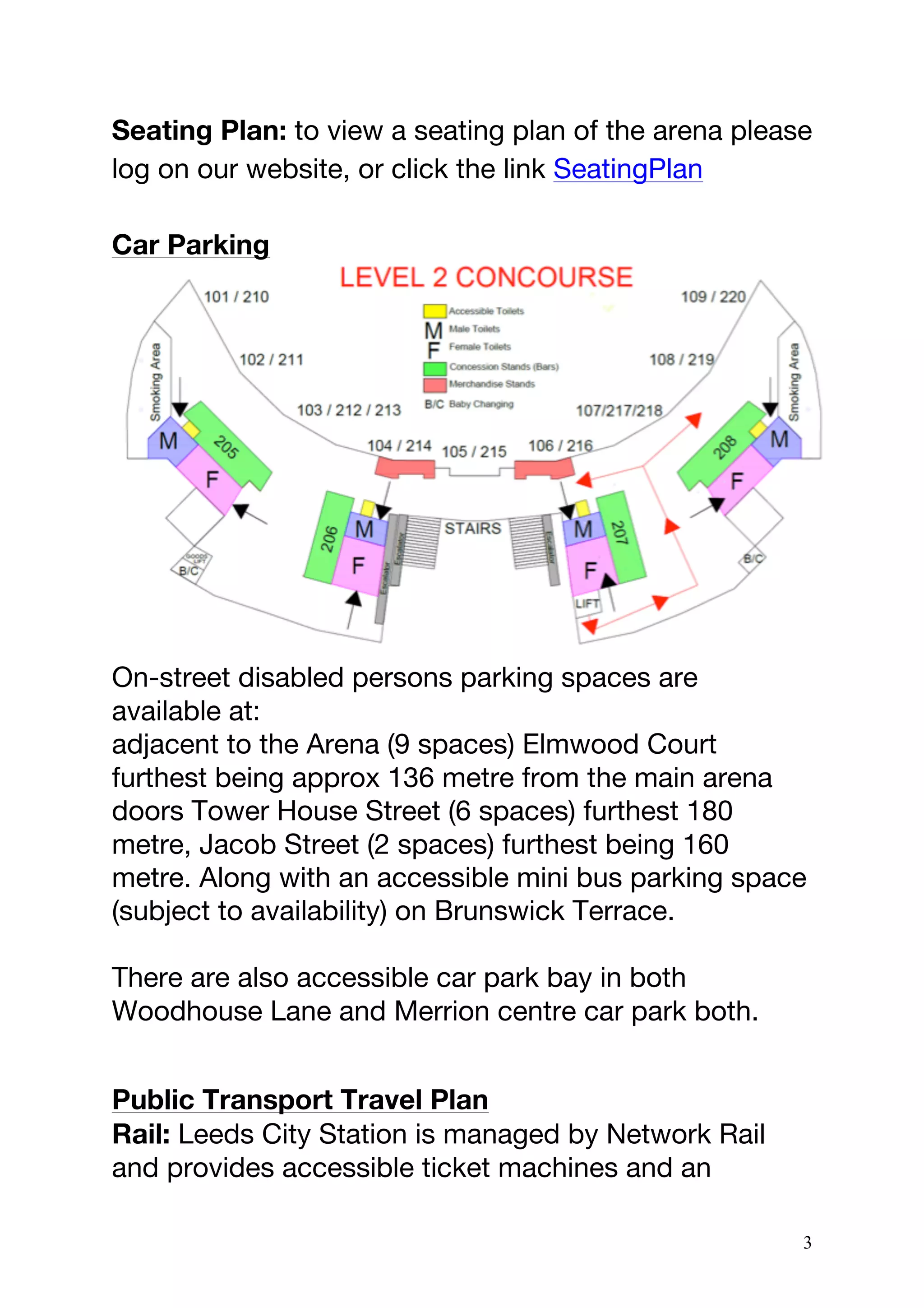 Accessibility information - First Direct Arena | PDF
