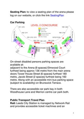 Accessibility information - First Direct Arena | PDF
