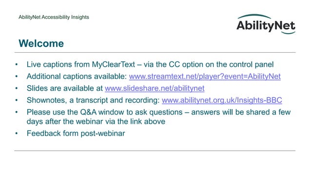 Accessibility insights with the BBC | PPT