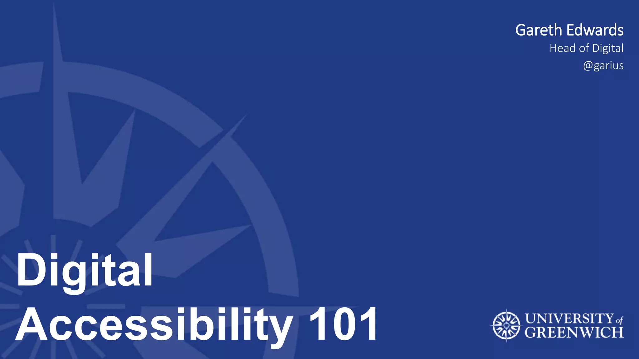 Higher Education Digital Accessibility 101 | PPTX