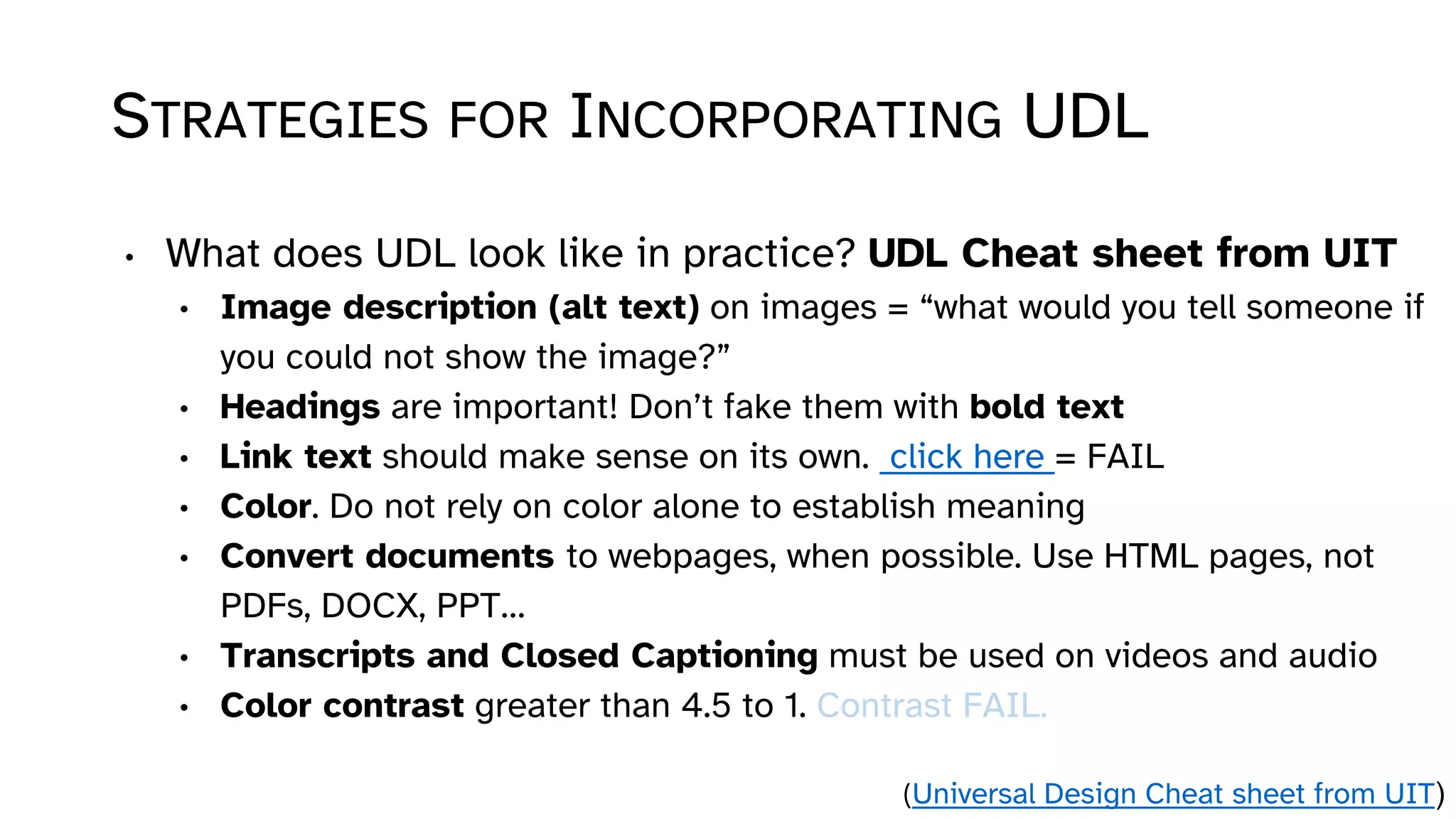Accessibility & Universal Design for Learning in Online Teaching | PPT
