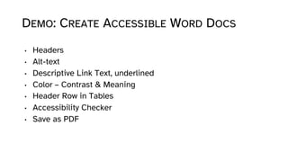 Accessibility & Universal Design for Learning in Online Teaching | PPT