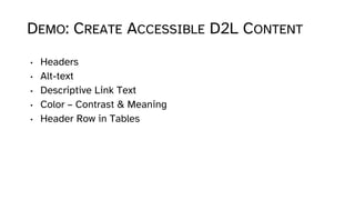 Accessibility & Universal Design for Learning in Online Teaching | PPT