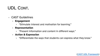 Accessibility & Universal Design for Learning in Online Teaching | PPT