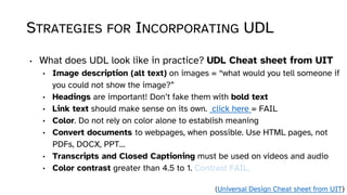 Accessibility & Universal Design for Learning in Online Teaching | PPT