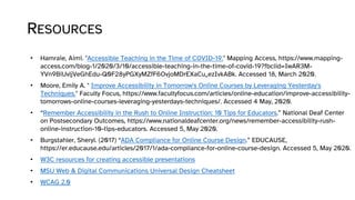 Accessibility & Universal Design for Learning in Online Teaching | PPT