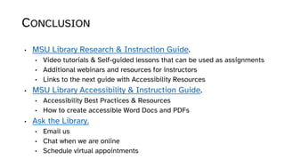 Accessibility & Universal Design for Learning in Online Teaching | PPT