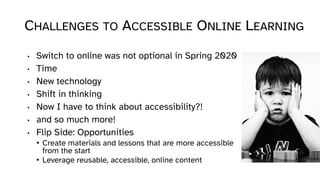 Accessibility & Universal Design for Learning in Online Teaching | PPT