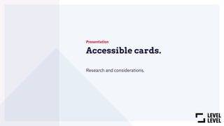 Accessible cards | PPT
