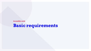 Accessible cards | PPT