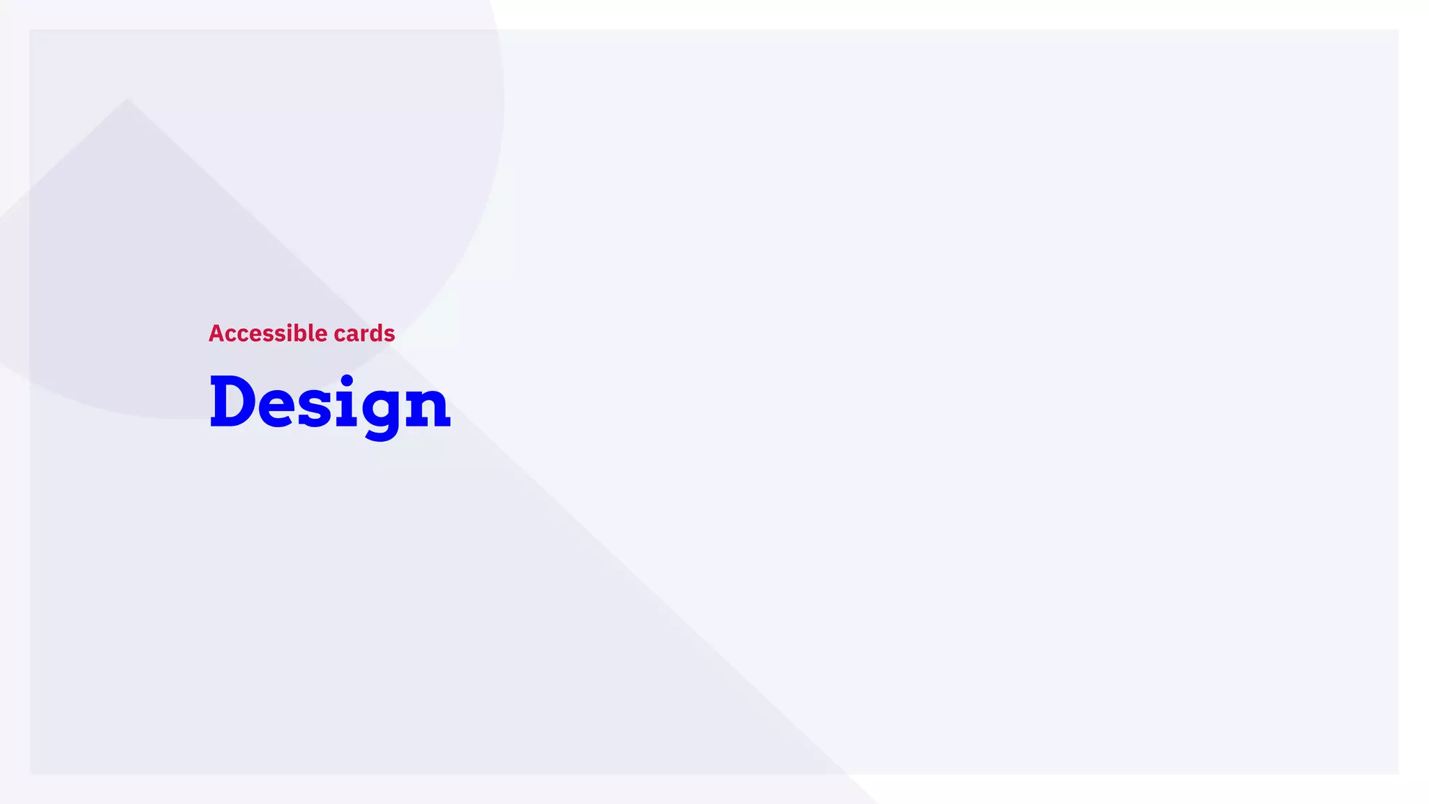 Accessible cards A11yTO 2020