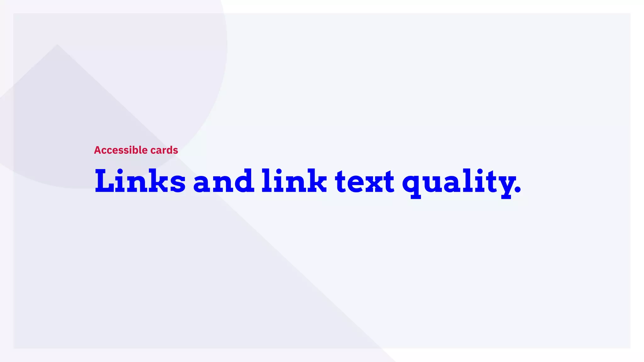 Accessible cards A11yTO 2020