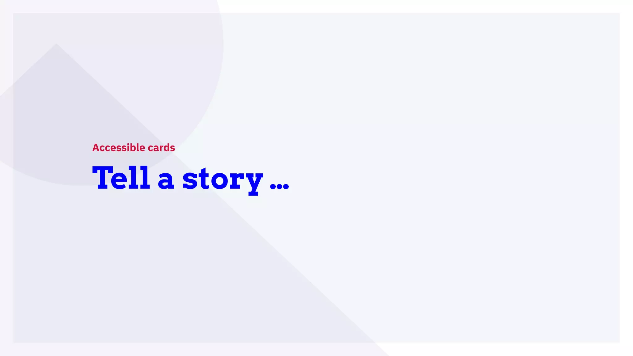 Accessible cards A11yTO 2020