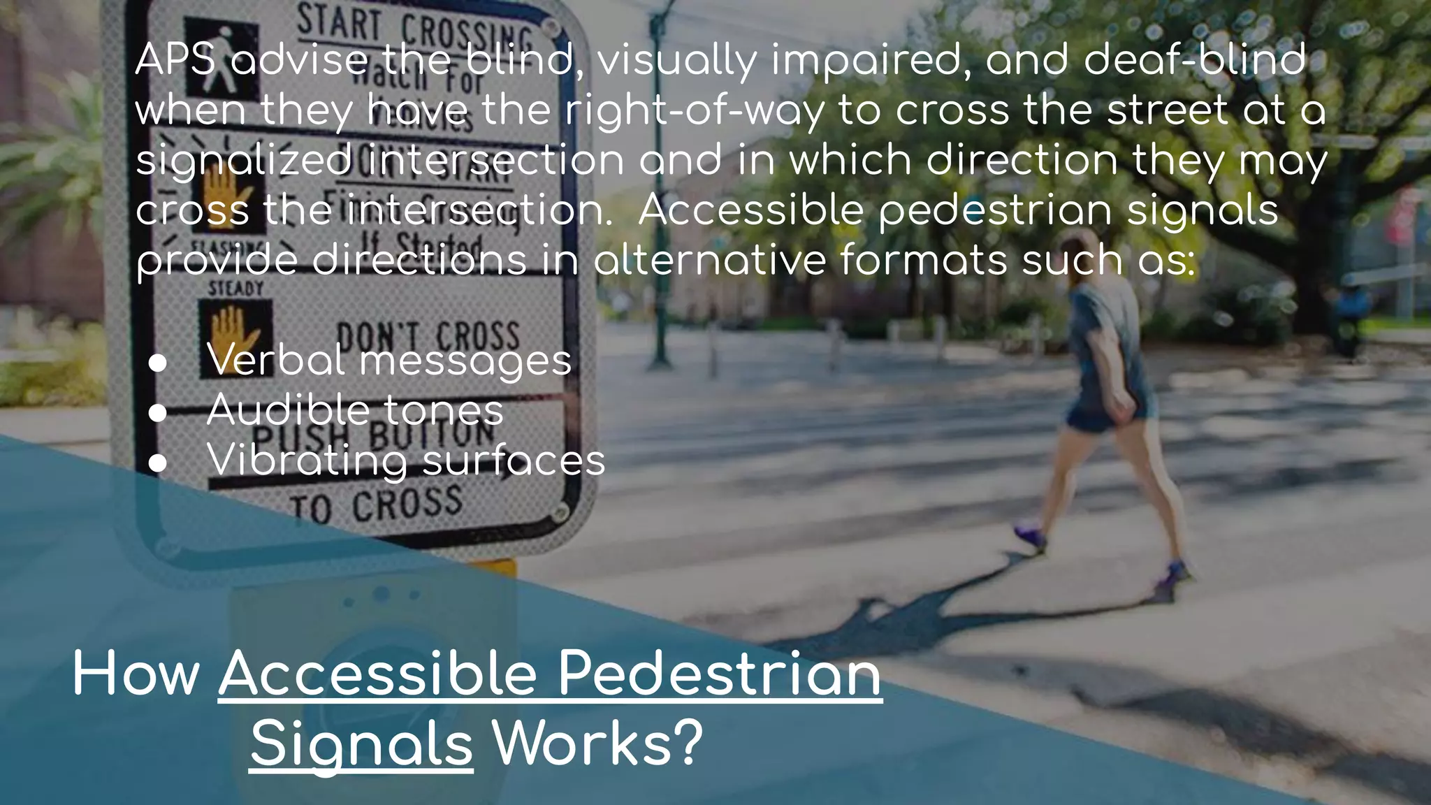 What is Accessible Pedestrian Signals | PDF