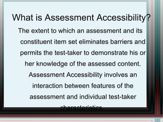 Accessible assessments | PPT