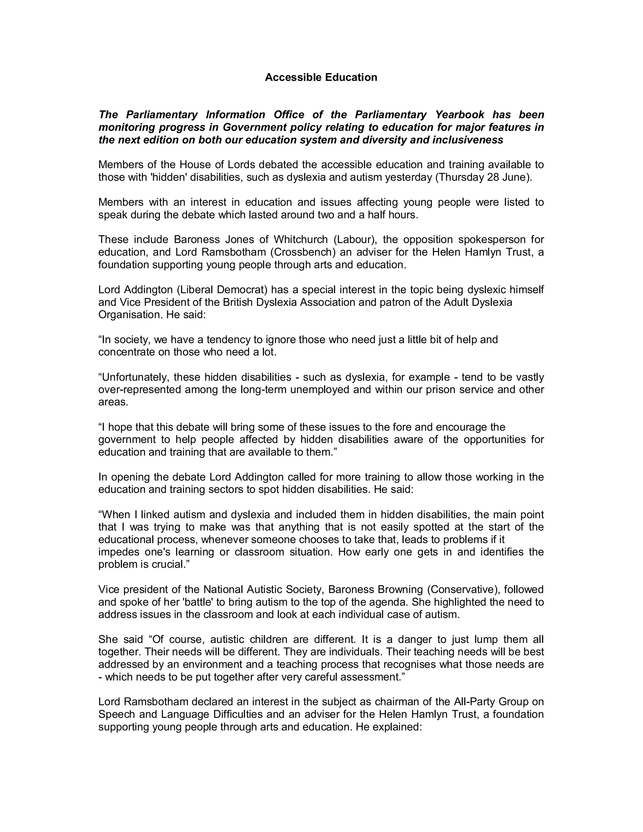 Accessible Education | PDF