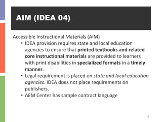 Accessible Educational Materials as a Foundation for UDL | PPTX