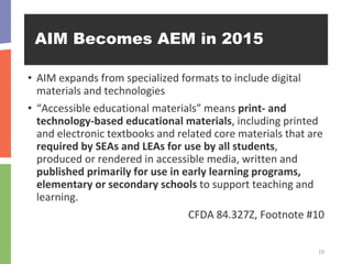 Accessible Educational Materials as a Foundation for UDL | PPTX