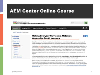 Accessible Educational Materials as a Foundation for UDL | PPTX