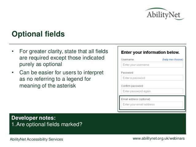 Building Accessible Forms: Abilitynet Accessibility Webinar 26 Feb 20…