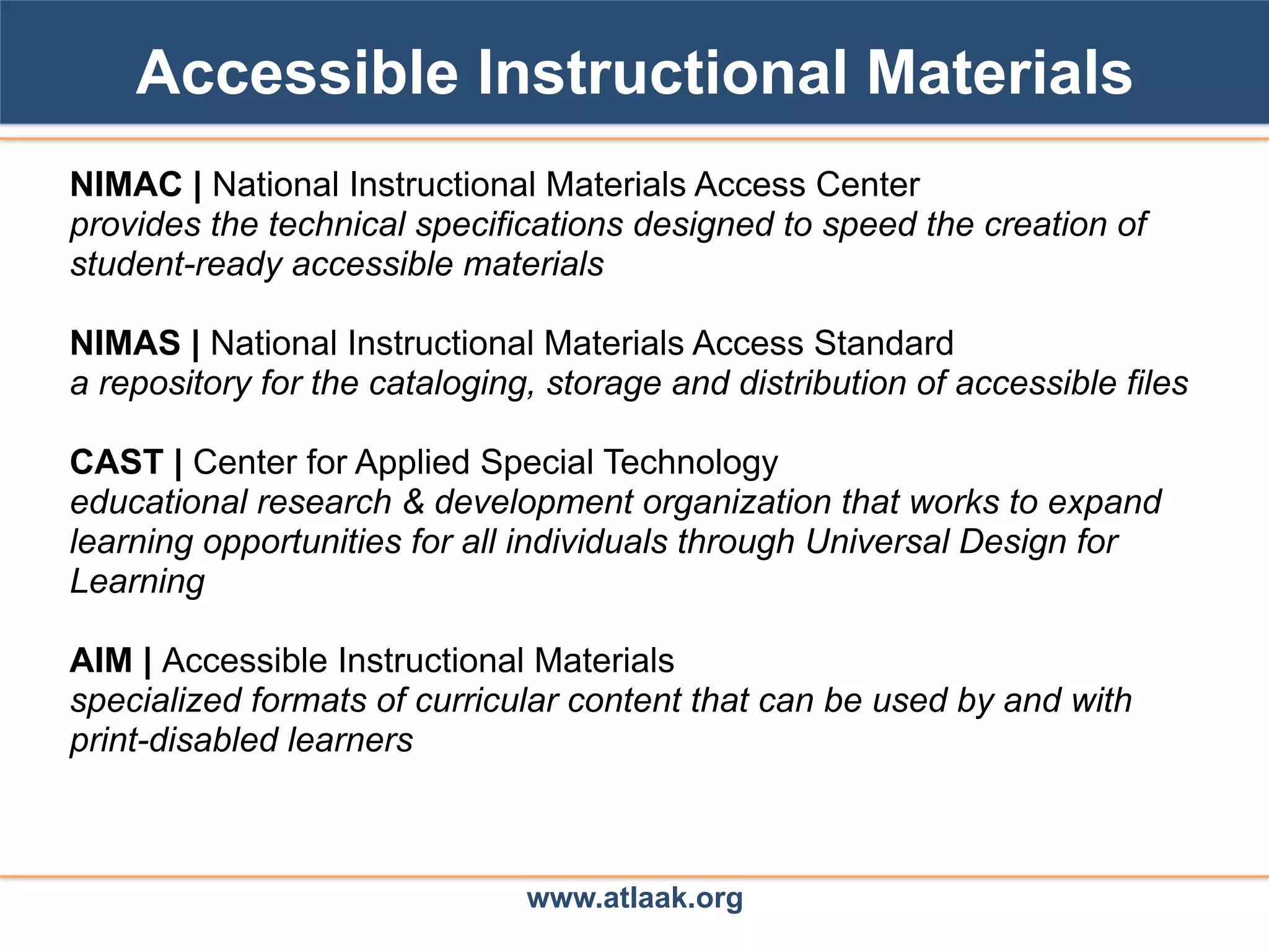 Accessible Instructional Materials & Bookshare | PPT
