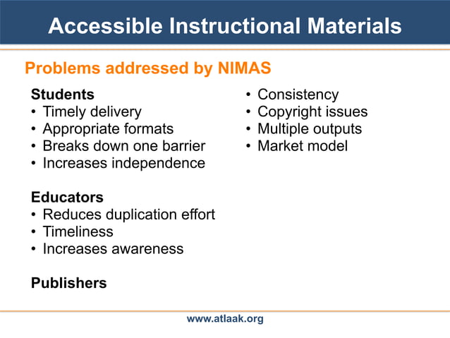 Accessible Instructional Materials & Bookshare | PPT