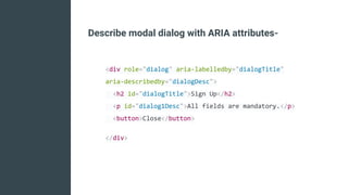Making modal dialogs accessible | PPT