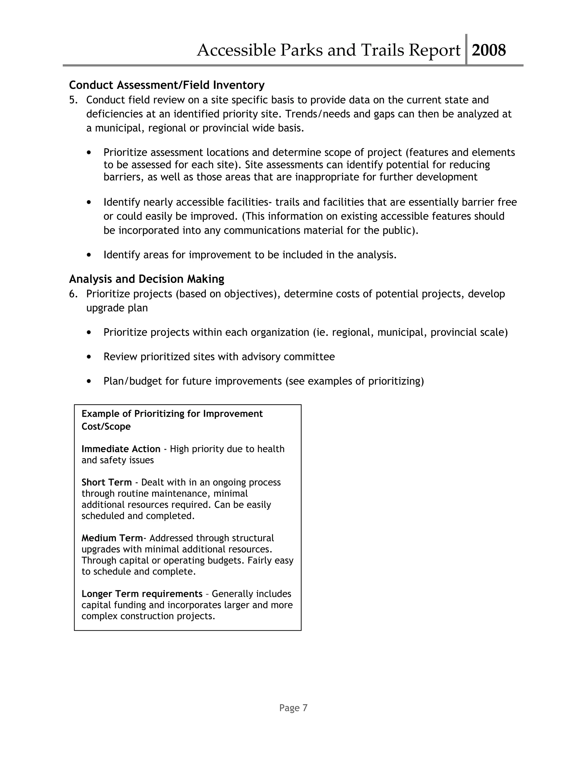 Canada: Accessible Parks Final Report | PDF