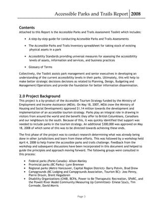 Canada: Accessible Parks Final Report | PDF