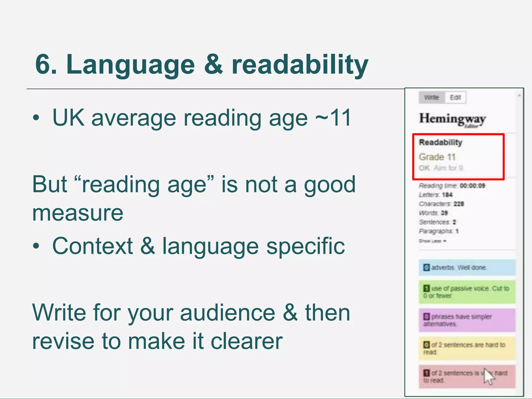 Accessible written content hci city 180619 | PPT