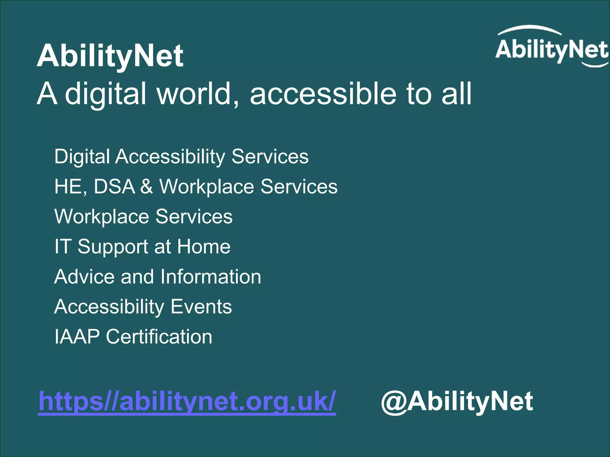 Accessible written content hci city 180619 | PPT