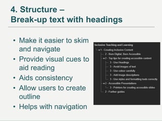Accessible written content hci city 180619 | PPT