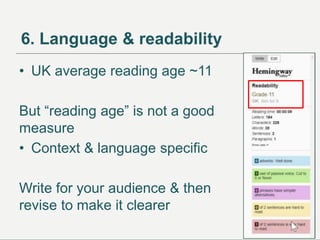 Accessible written content hci city 180619 | PPT