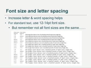 Accessible written content hci city 180619 | PPT