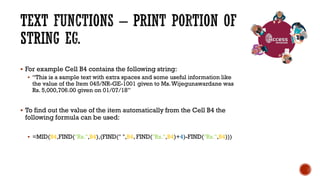 Simple Spreadsheet Tips | PPT