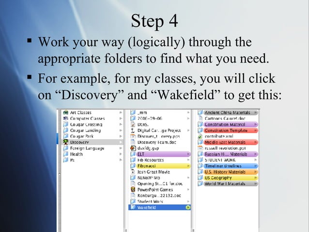 Accessing Your Server Folder | PPT