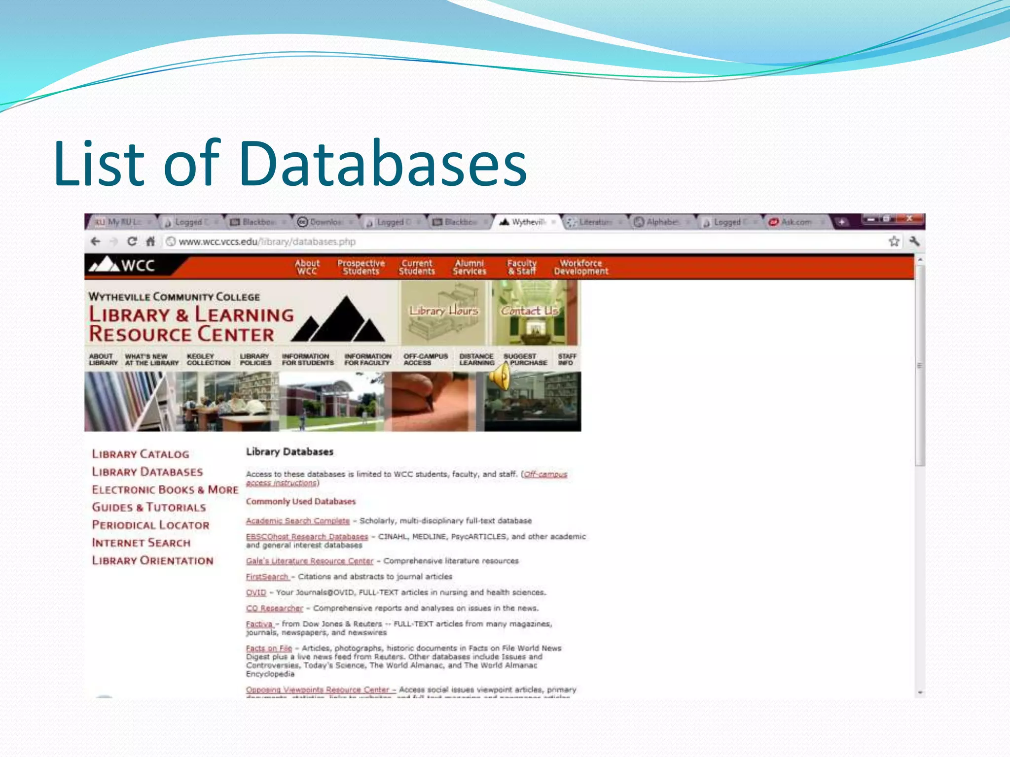 Accessing academic databases | PPT