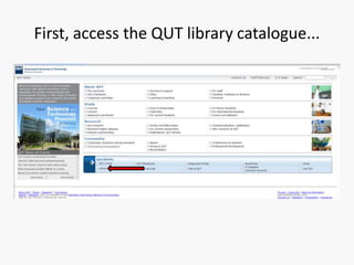 Accessing ebl online edition | PPSX