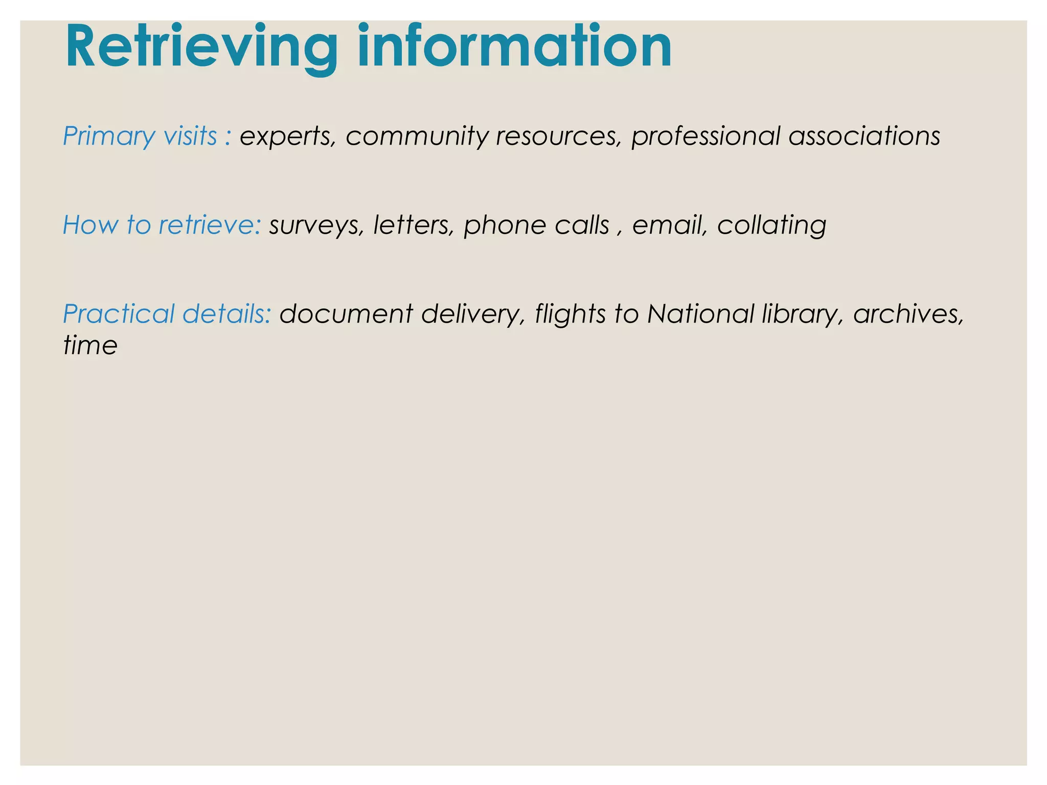 Accessing information | PPT