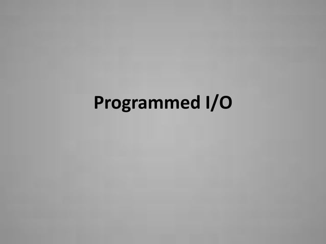 Accessing I/O Devices | PPTX