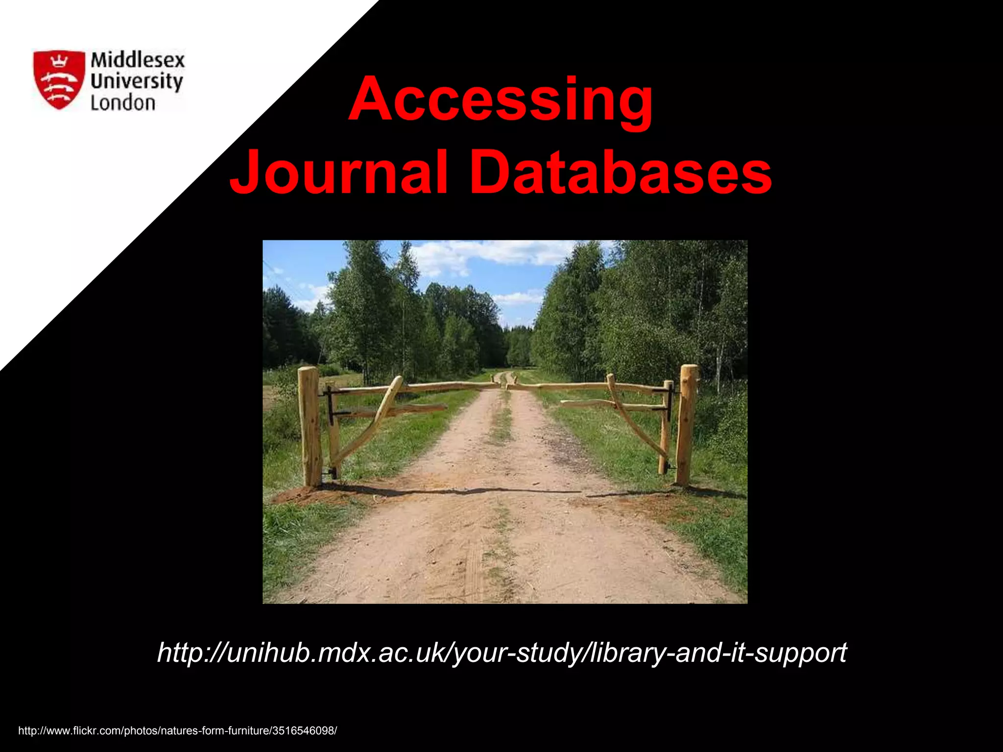 Accessing Journal Databases | PPT
