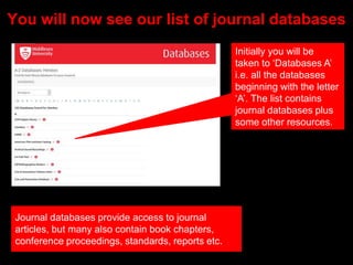 Accessing Journal Databases | PPT