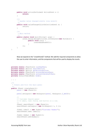 Accessing my sql_from_java | PDF | Databases | Computer Software and Applications