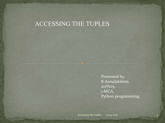 Accessing the tuples | PPT