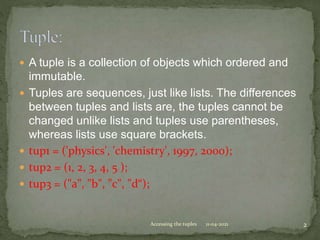 Accessing the tuples | PPT