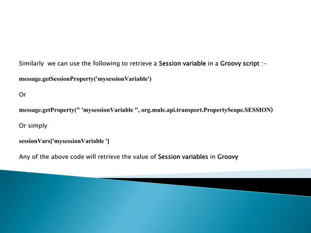 Accessing Mule variables in groovy | PPT